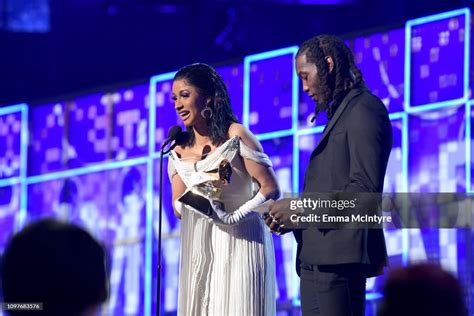 Cardi B Accepts The Grammy For Best Rap Album Onstage During The 61st