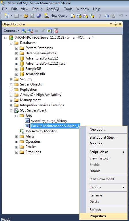 Sql Server How To Schedule Automated Back Up Sql Server Portal