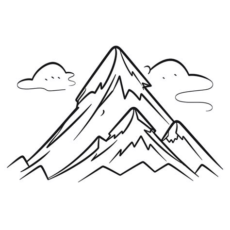 기본 간단한 귀여운 만화 산 개요 Png 일러스트 이미지 및 Psd 파일 Pngtree에 무료 다운로드