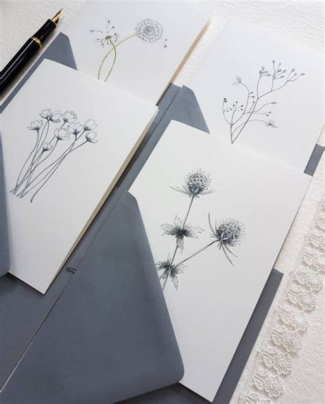 Blank Notelets With Envelopes Pretty Floral Note Cards For Etsy Uk