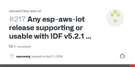 Any Esp Aws Iot Release Supporting Or Usable With IDF V CA Issue Espressif