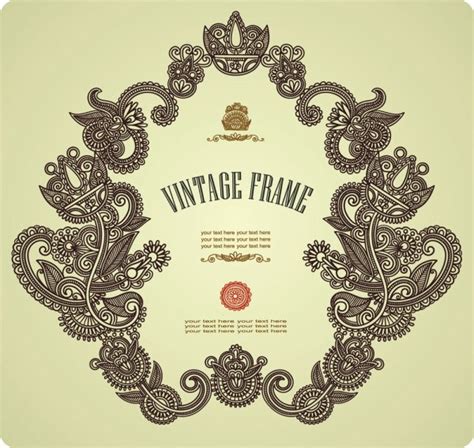 european retro pattern border 04 vector free vector in encapsulated