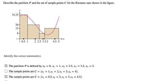 Solved Describe The Partition P And The Set Of Sample Points Chegg