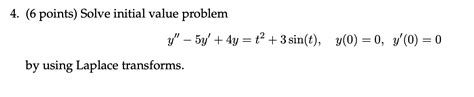 solved 4 6 points solve initial value problem