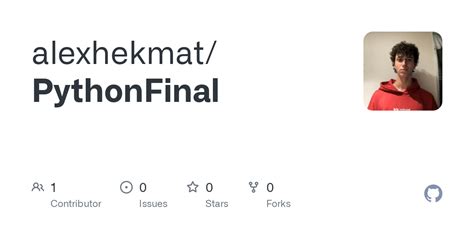 Github Alexhekmatpythonfinal