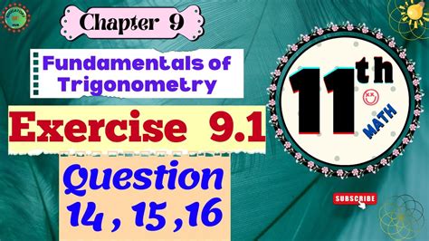 Class 11th Math Chapter 9 Exercise 91 Question 14 15 16