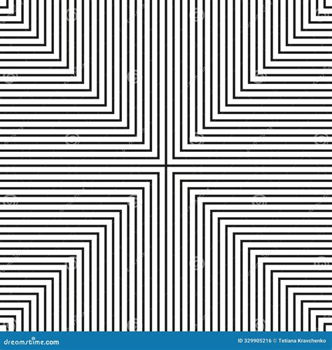 Abstract Line Pattern Geometric Intersecting Lines Black And White Design Vector Illustration