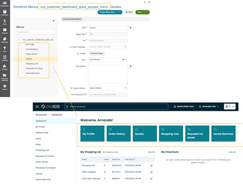 Storefront And Back Office Menu Management Concept Guide Orocommerce