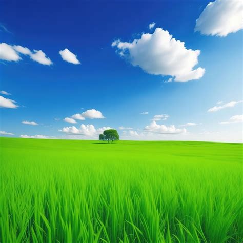 Premium Ai Image Beautiful Grass Field Landscape Background Wallpaper