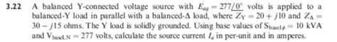 Solved A Balanced Y Connected Voltage Source With Eag Chegg