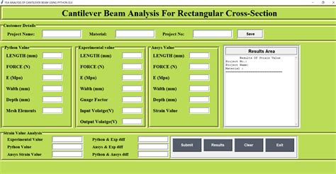Github Safhan Shirgaonkarcantilever Beam Analysispythongui
