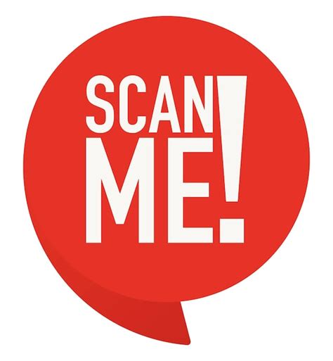 말풍선에서 Qr 코드 스캔 나를 스캔 개념 아이콘 프리미엄 벡터