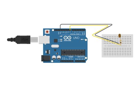 circuit design 1 led yakma söndürme tinkercad