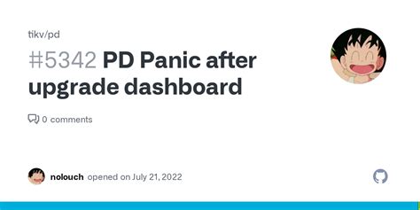 PD Panic After Upgrade Dashboard Issue Tikv Pd GitHub