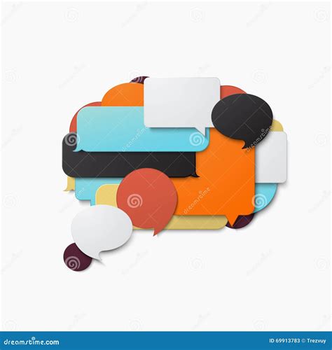 Vector Modern Bubble Speech Set On White Stock Vector Illustration Of Bubbles Modern 69913783