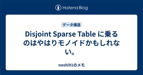 Disjoint Sparse Table に乗るのはやはりモノイドかもしれない。 - noshi91のメモ