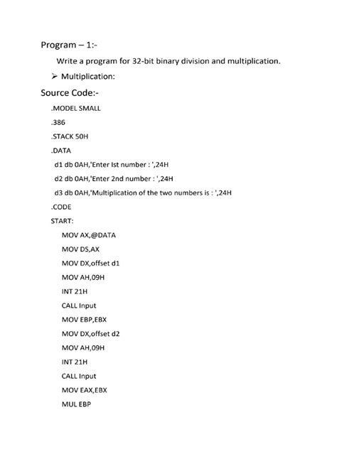 microprocessor practical file pdf
