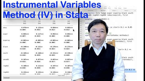 instrumental variables method iv using stata estimation methods