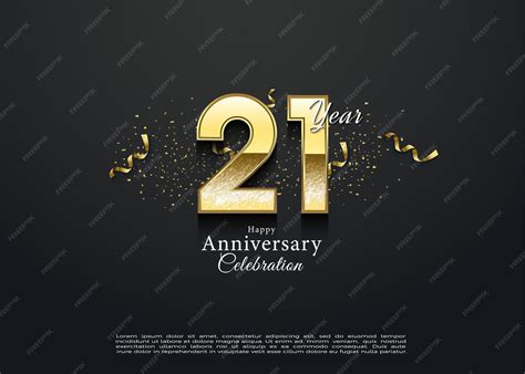Premium Vector Vector 21st Birthday Number With An Elegant Concept