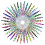 Checkered Chromatic Peace Sign Free Svg