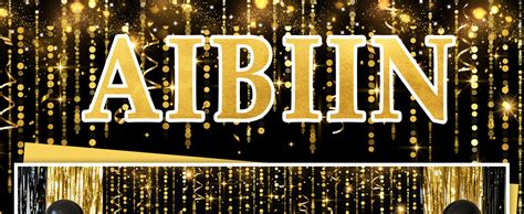 Aibiin 7x5ft Prom 2026 Backdrop Gold Black Prom Send Off