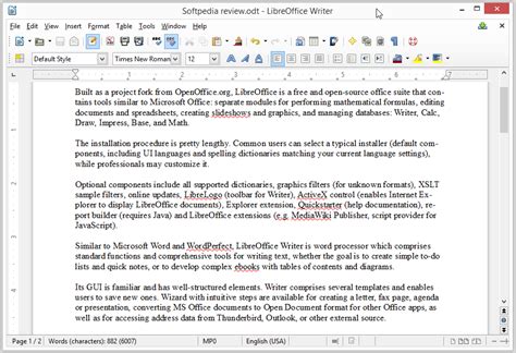 LibreOffice Writer Review Softpedia