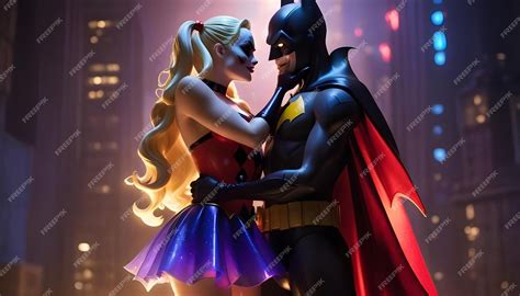 Premium Photo High Quality Highly Detailedharley Quinn Kissing The