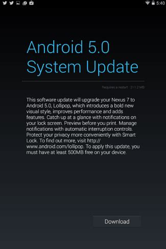 Install Android Lollipop For Nexus