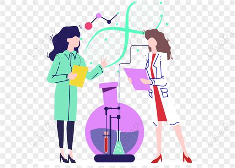 만화 어린이 일러스트과학 실험과학실험 Png 일러스트 무료 다운로드 Lovepik