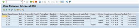 sap abap central load fi documents from excel csv with odin open