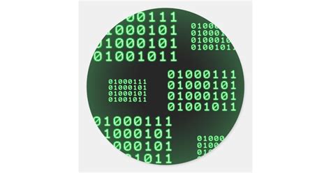 Binary Code For Geek Classic Round Sticker Zazzle