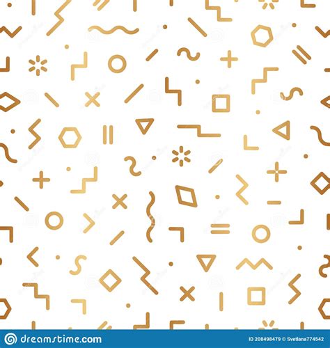 Gold Seamless Pattern Abstract Golden Geometric Background Repeated Pattern For Design Prints