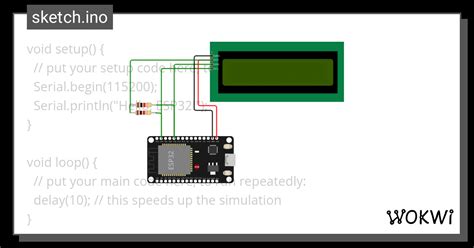 LCD Atividade Em Sala Wokwi ESP32 STM32 Arduino Simulator