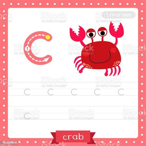 문자 C 소문자 추적 연습 워크 시트입니다 붉은 게 0명에 대한 스톡 벡터 아트 및 기타 이미지 0명 갑각류 게 Istock
