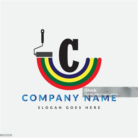 편지 C 템플릿에 로고를 페인트하십시오 C 편지에 페인트 로고 초기 페인트 기호 개념 템플릿 0명에 대한 스톡 벡터 아트 및 기타 이미지 Istock
