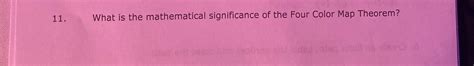 Solved What Is The Mathematical Significance Of The Four