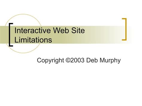 Interactive Web Site Limitations Ppt Internet For Beginners Internet