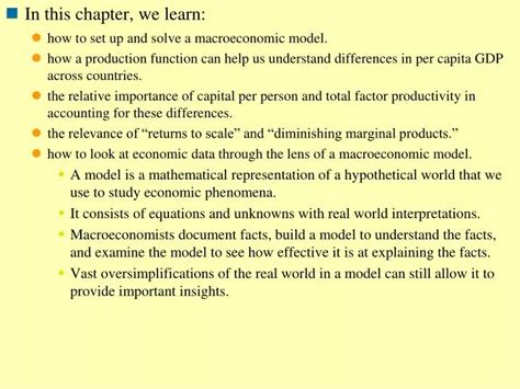 PPT In This Chapter We Learn How To Set Up And Solve A Macroeconomic Model PowerPoint