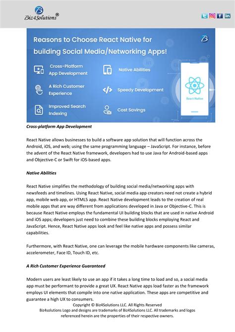Ppt Reasons To Choose React Native For Building Social Media