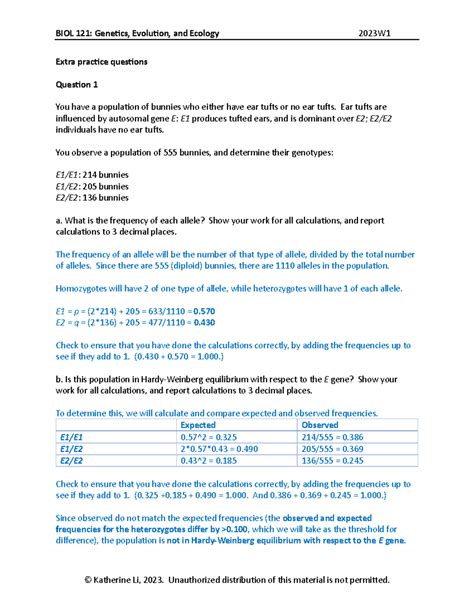 BIOL Midterm Review Katherine Answer Key Extra Prac Ce Ques Ons Ques On You Have A