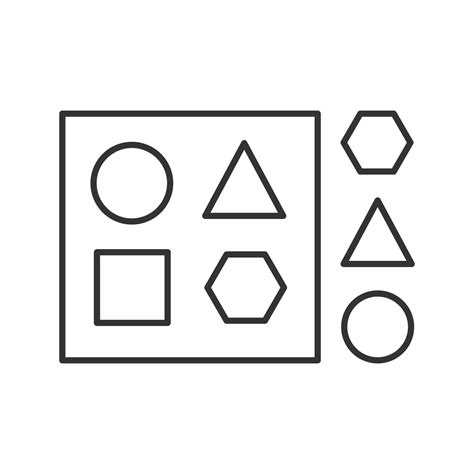 Shape Sorter Toy Linear Icon Thin Line Illustration Contour Symbol Educational Game Vector