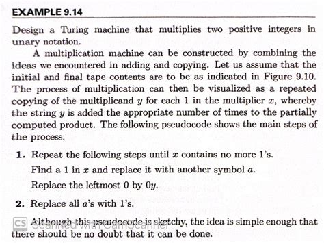Solved Example 914design A Turing Machine That Multiplies