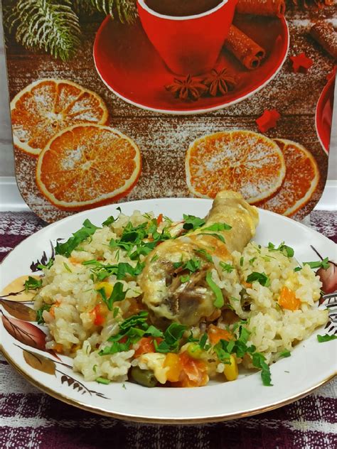 Куриные голени в духовке с рисом и овощами рецепт с фото пошаговый от Светлана Лыжина