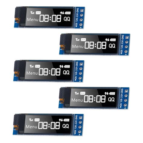 ALAMSCN 5PCS OLED Display Module 0 91 Inch IIC I2C SSD1306 OLED Screen Driver DC 3 3V 5V