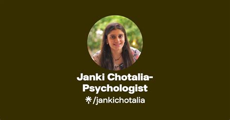 Janki Chotalia Psychologist Instagram Facebook Linktree