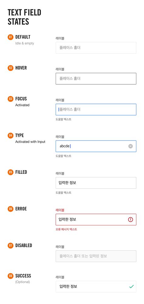 모바일 ui 디자인 기본 요소 텍스트 필드