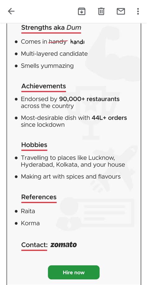 Ashish Malhotra On Linkedin Today I Received This Intriguing Mail From Zomato Suggesting Me To