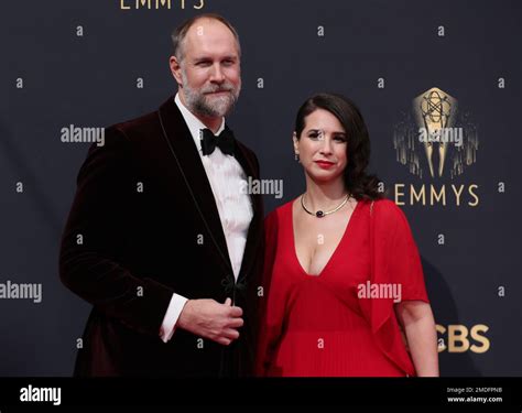 Craig Zobel Left And Allison Estrin Arrive At The 73rd Emmy Awards At