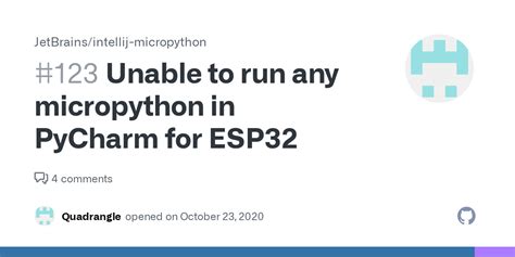 Unable To Run Any Micropython In Pycharm For Esp Issue Jetbrains Intellij Micropython