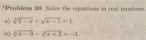 Solved Problem 30 Solve The Equations In Real Numbers A